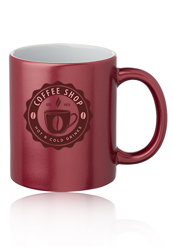 Affordable 11 oz. Metallic Ceramic Custom Mugs | 7102M - DiscountMugs