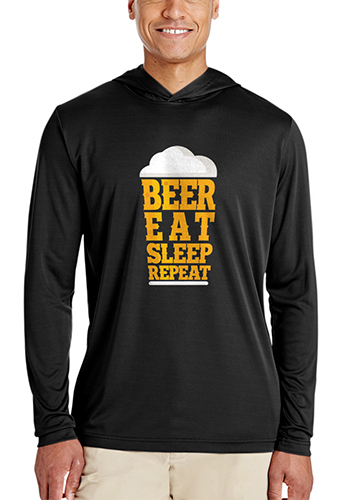 Printed Team 365 Mens Zone Performance Hoodies |TT41 - DiscountMugs