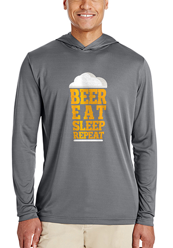 Printed Team 365 Mens Zone Performance Hoodies |TT41 - DiscountMugs