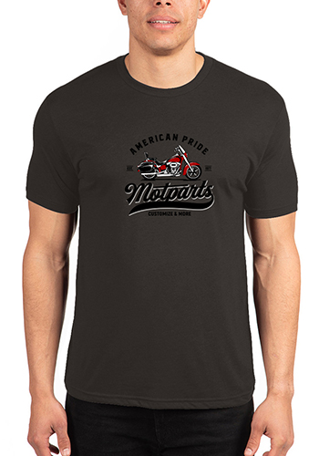 Printed Next Level Mens Tri-Blend Crew T-shirts | NL6010 - DiscountMugs