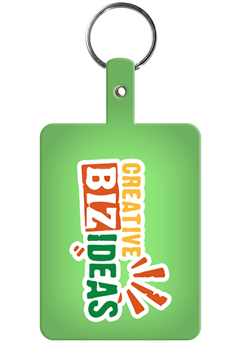 Personalized Large Rectangle Flexible Key Tags | EM528 - DiscountMugs
