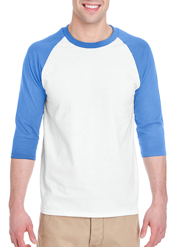 Printed Gildan Adult Heavy Cotton 5.3 oz Raglan Sleeve T-Shirts | G570 ...