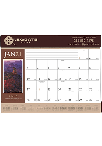 Custom Motivations Desk Pad Triumph Calendars | X11412 - DiscountMugs