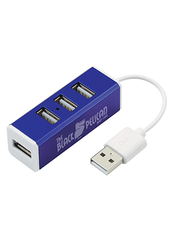 Custom 4-Port Aluminum USB Hubs | X20023 - DiscountMugs