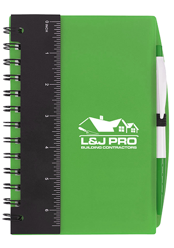 Custom Souvenir Ruler Notebooks with Flags and Pen | X30002 - Discountmugs