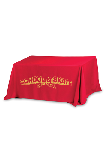 Printed 8 ft. 3-Sided Economy Tablecloths | IVTC83 - DiscountMugs