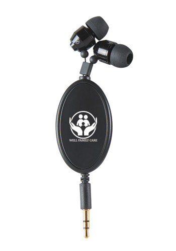 Custom Retractable Metal Ear Buds | X20011 - DiscountMugs