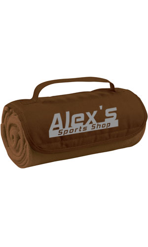 Printed Roll-Up Polyester Fleece Blankets | X20124 - DiscountMugs