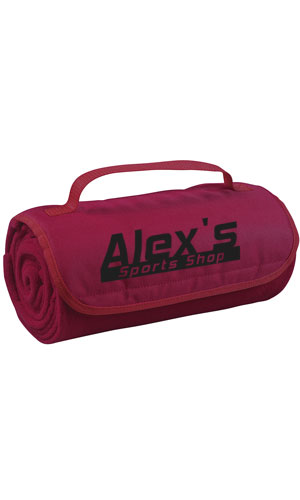 Printed Roll-Up Polyester Fleece Blankets | X20124 - DiscountMugs
