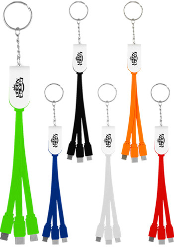 Custom 3-In-1 Keychain Swivel Cable with Type C Usb |ASCPP4477 ...