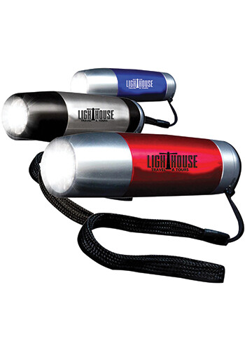 Custom 4-inch Tapered Metallic LED Flashlights | WCFLA02 - DiscountMugs