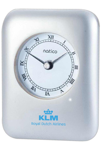 Promotional Pearl Silver Desk Alarm Clocks | NOI10P604 - DiscountMugs