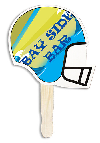 Personalized Football Shape Hand Fans | AK8033016 - DiscountMugs