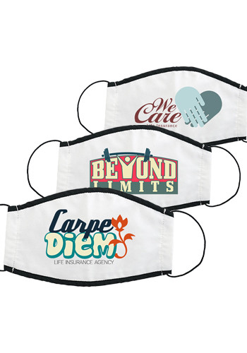 Custom Face Masks Personalized with your Logo Design | DiscountMugs