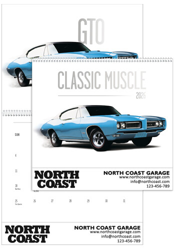 Custom Triumph Classic Muscle Cars Calendars | X11355 - DiscountMugs