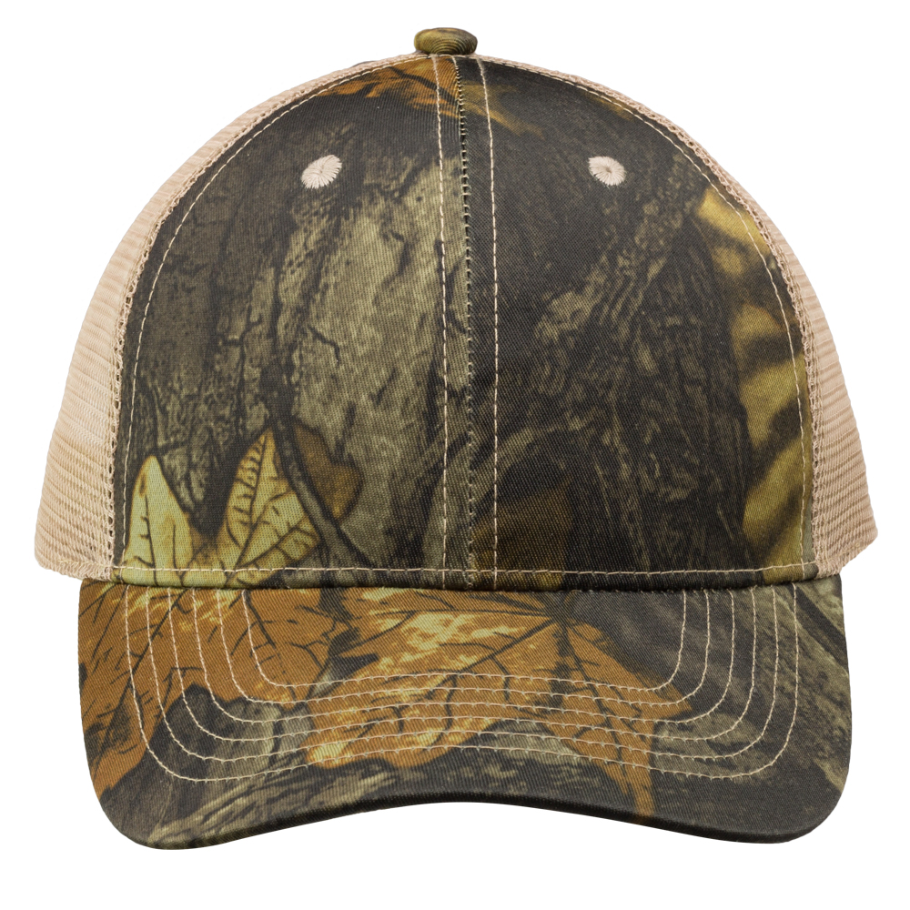 Embroidered Woodland Camo Mesh Trucker Hats | CAP83 - DiscountMugs
