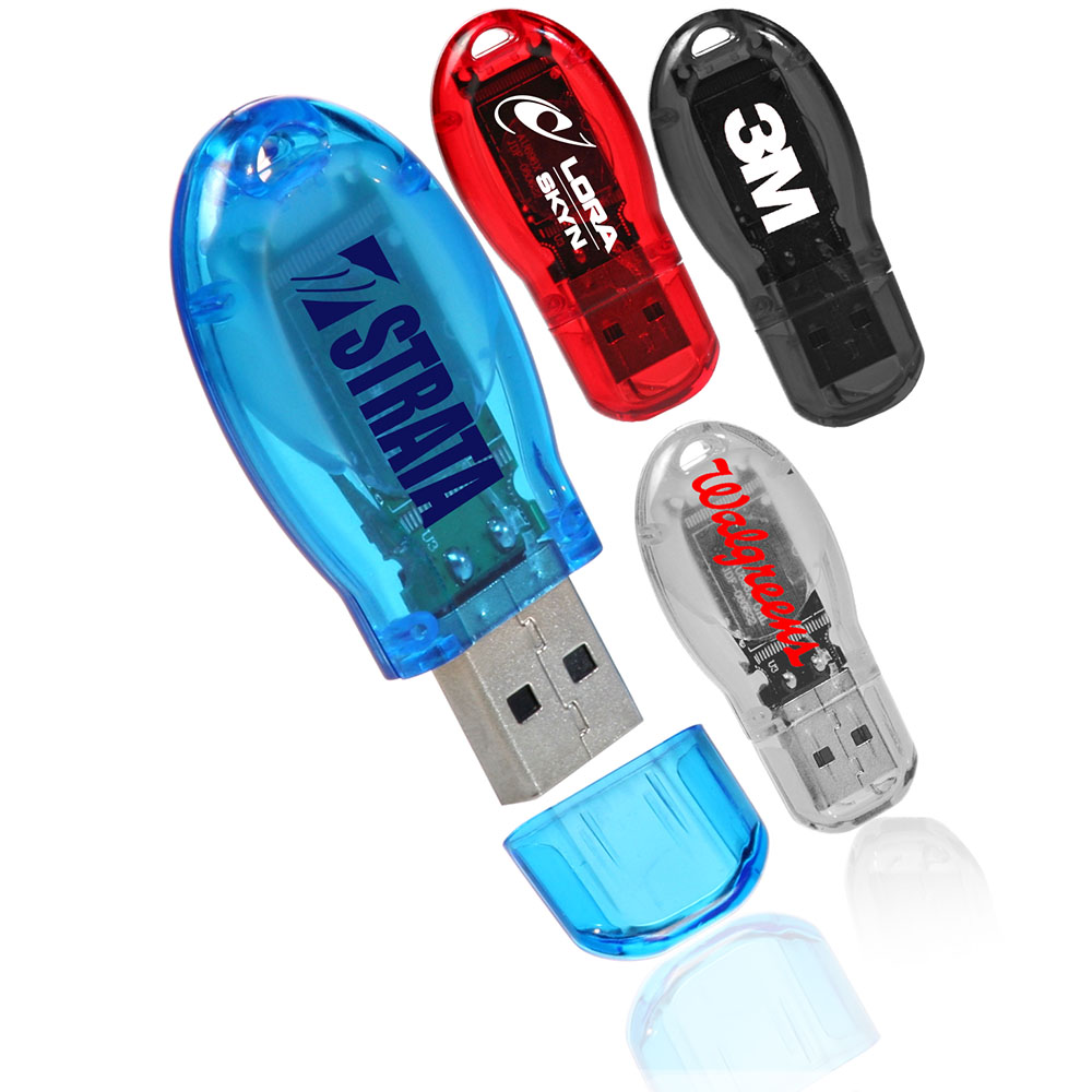 32GB Personalized USB Drives | Translucent USB Flash Drives with Logos