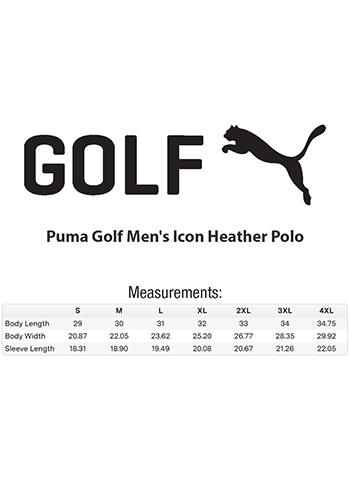 Printed Puma Golf Men's Icon Heather Polo |596801 - DiscountMugs