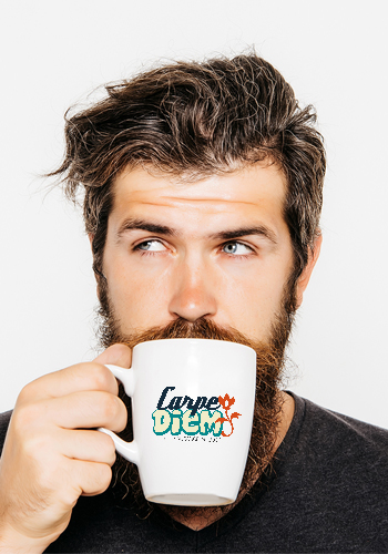 12 oz. Curved Java Custom Coffee Mugs with Logo | CM599 - DiscountMugs