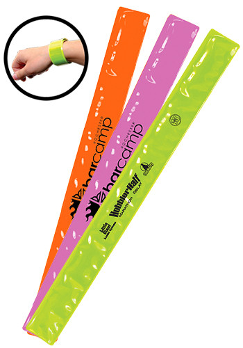 Personalized Reflective Safety Slap Bracelets | IL1892 - DiscountMugs