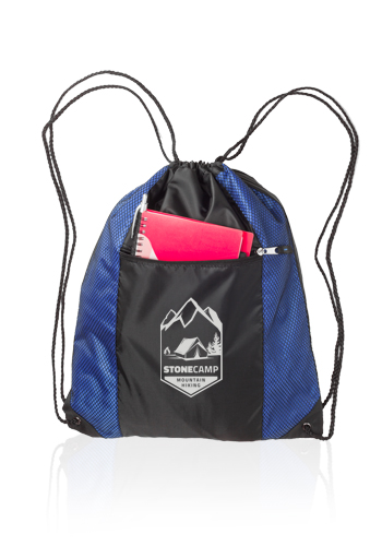 Personalized Zipper Pocket Drawstring Backpacks | BPK72 - DiscountMugs