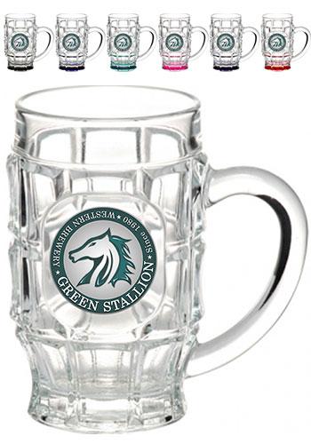Personalized 17.75 oz. Dimpled Glass Beer Mugs | 0314AL - DiscountMugs