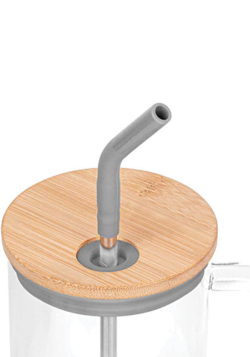 Wholesale 32 oz Glass Tumbler with Handle and Straw |HCS918 - DiscountMugs