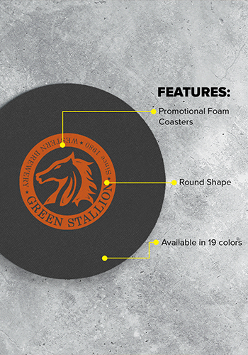 Custom 4 inch Round Foam Bud Coasters | KZC1 - DiscountMugs