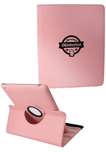Custom Light Pink iPad 360 Faux Cases | NOI60I360LPK - DiscountMugs