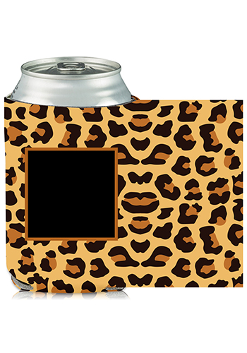 Collapsible Leopard Print Custom Can Cooler | KZ400 - DiscountMugs