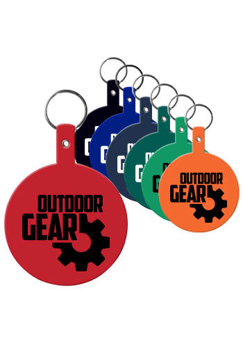 Personalized Large Circle Flexible Key Tags | EM575 - DiscountMugs