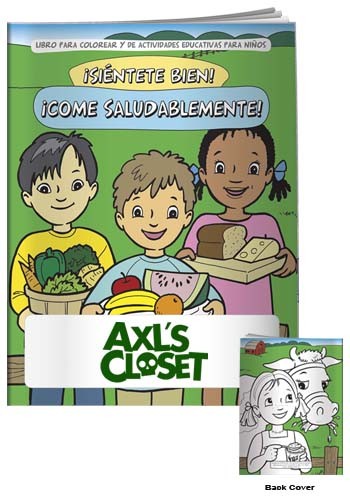 Custom Coloring Books: Eat Healthy in Spanish | X11116 - DiscountMugs