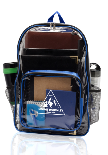 Personalized Pocket Clear Plastic Backpacks | BPK60 - DiscountMugs