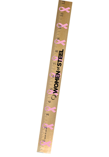 Custom Line Rulers with Pink Ribbons | AK92650 - DiscountMugs