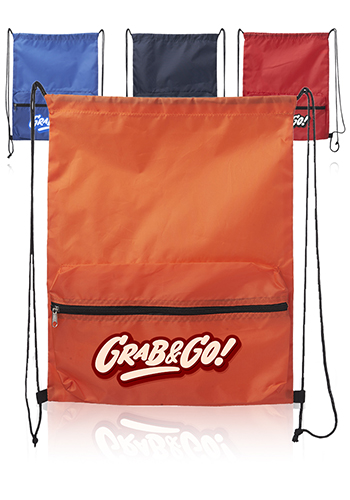 Customized Augusta Drawstring Backpacks with Front Pocket | BPK93 ...