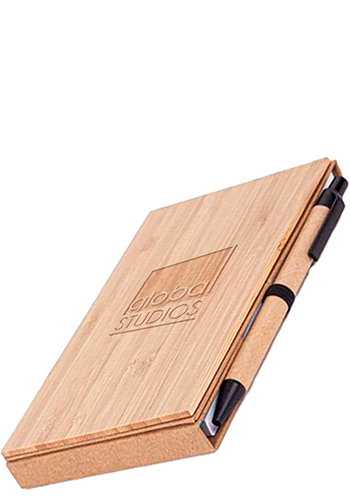 Bamboo Notepad with Sticky Note & Pen – Eco-Friendly Office Supplies ...