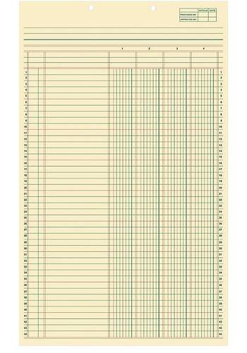 Affordable 1 Pack of 12 Columnar Pads with Four-Columns | DFS21117 ...