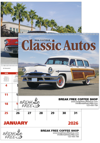 Personalized Good Value Classic Autos Spiral Calendars | X30214 ...