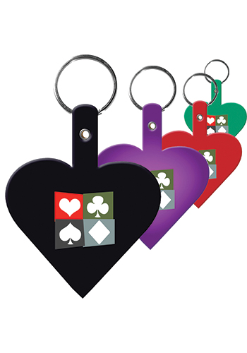 Personalized Heart Flexible Key Tags | EM522 - DiscountMugs