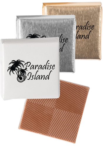 Printed Individually Wrapped Chocolate Squares |CIAL100 - DiscountMugs