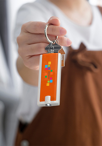 Personalized Rectangle Light Keychains | KEY01 - DiscountMugs