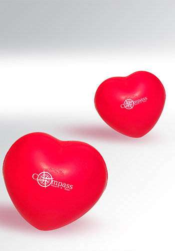 Custom Red Heart Stress Balls | STRESS02 - DiscountMugs