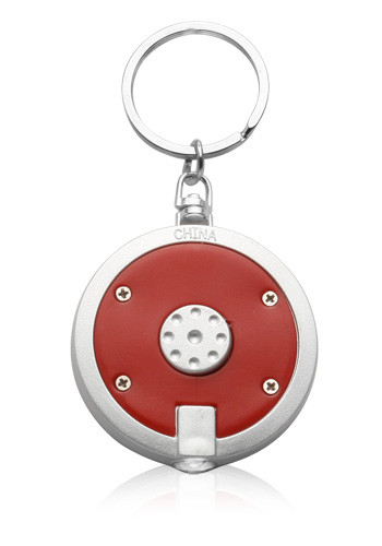 Personalized Round LED Keychains | KEY114 - DiscountMugs