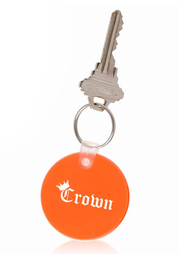 Personalized Round Soft Key Tags | KEY108 - DiscountMugs