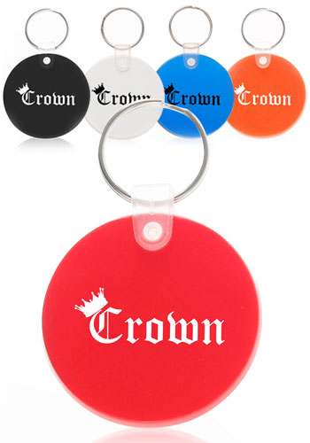 Personalized Round Soft Key Tags | KEY108 - DiscountMugs