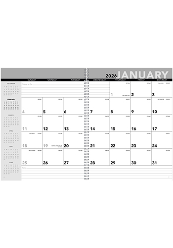 Custom Standard Year Desk Planners Calendars | X11457 - DiscountMugs