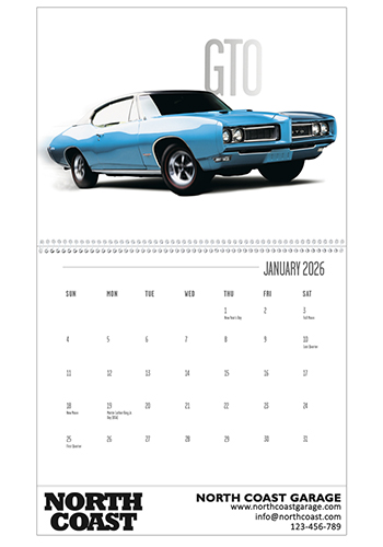 Custom Triumph Classic Muscle Cars Calendars | X11355 - DiscountMugs