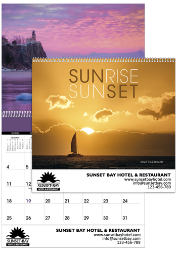 Custom Triumph Sunrise Sunset Calendars | X11311 - DiscountMugs